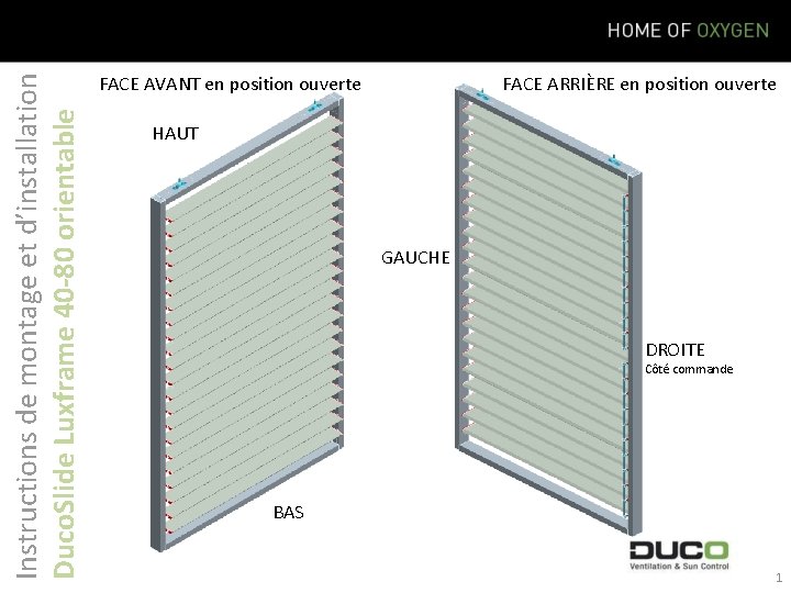 Instructions de montage et dinstallation Duco Slide Luxframe