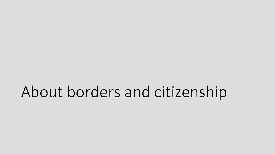 The Identity crisis of Europe Euroscepticism in border