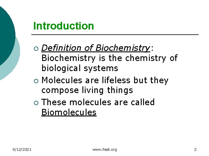 Biochemistry for Nurses Introduction DR ARNEL BANAGA SALGADO