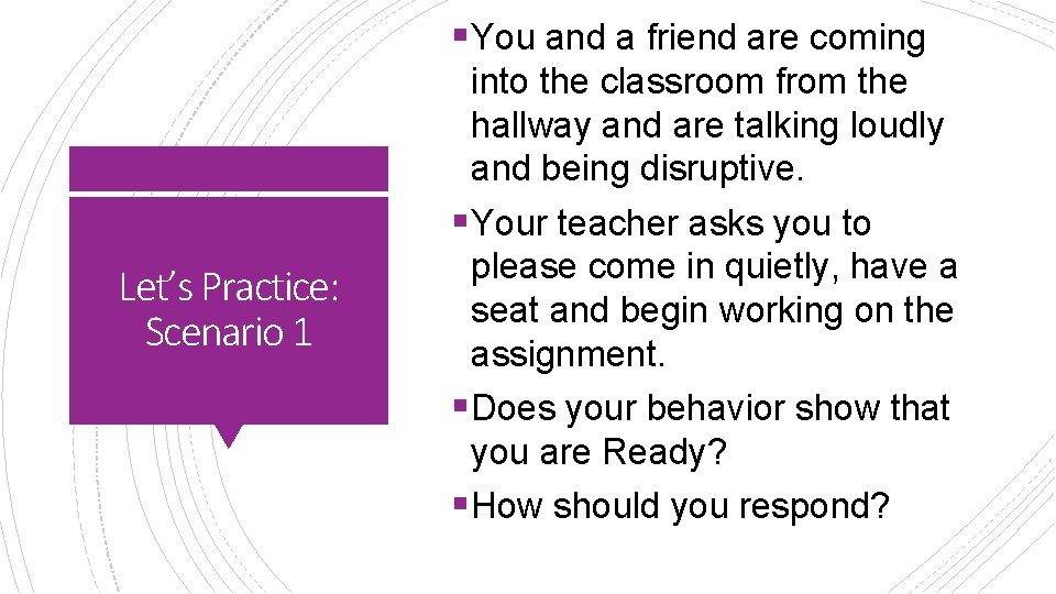 How to Respond to Redirection PBIS Lesson While