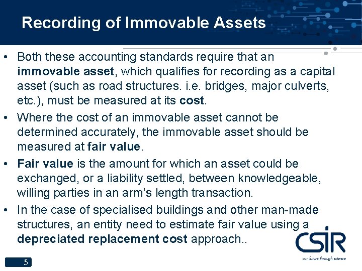 PROPOSED METHOD TO Contents CALCULATE ASSET VALUES FOR