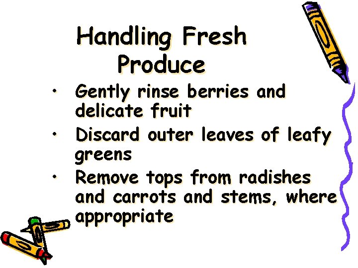 Storing and Handling Fruits and Vegetables at Home