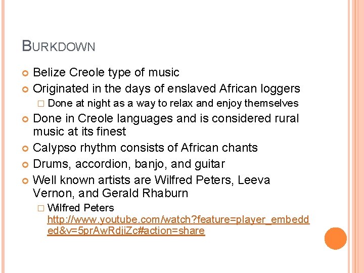 MUSIC AND DANCE OF BELIZE By Erika Lawrence