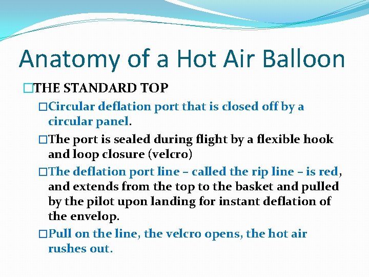 ANATOMY OF A HOT AIR BALLOON Aerospace Fall