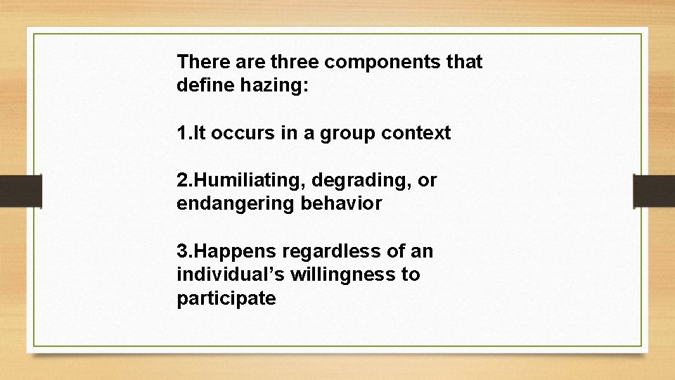 HazingBullying EFHS ATHLETICS What is Hazing 1 Hazing