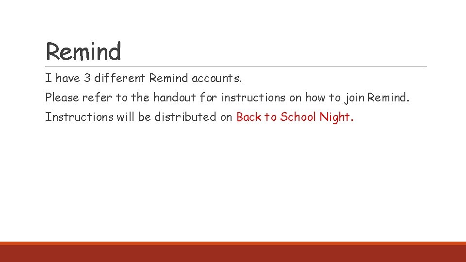 Back to School Night Mrs Patricia Cedrone pcedronewtps