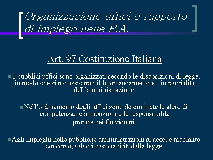 Il pubblico impiego nelle universit Relatore dott Antonio