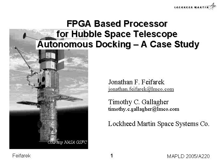 FPGA Based Processor for Hubble Space Telescope Autonomous