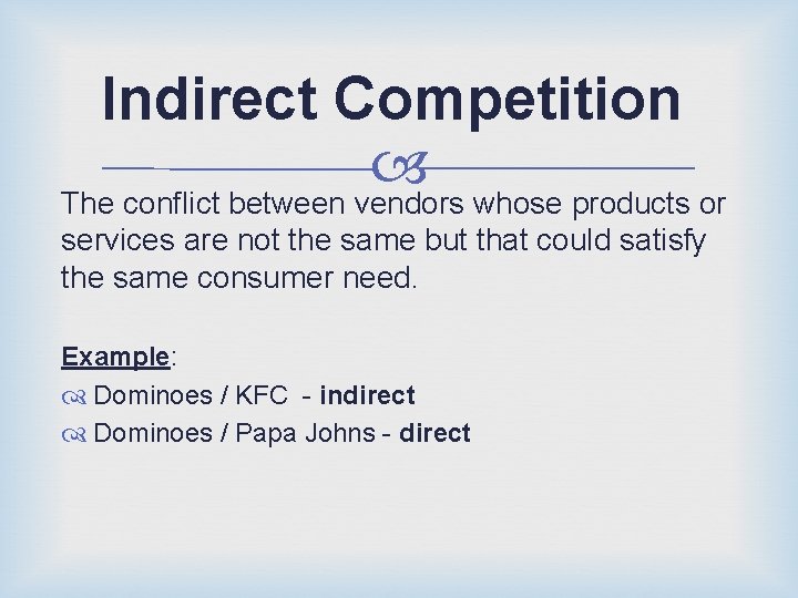 Competition Competition The rivalry among sellers trying to