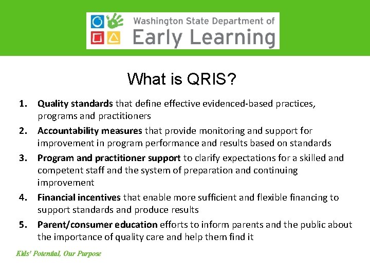 Washingtons Quality Rating Improvement System June 2 2011