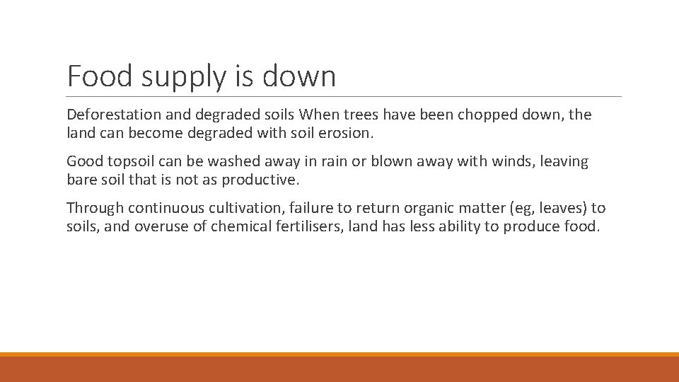 Why is there food insecurity Global food production