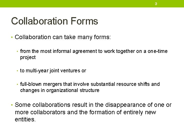 HOW TO STRUCTURE COLLABORATIONS FORM FOLLOWS FUNCTION 2015