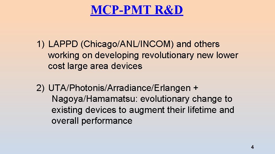 MCPPMT Lifetime and Afterpulsing Studies A Brandt V