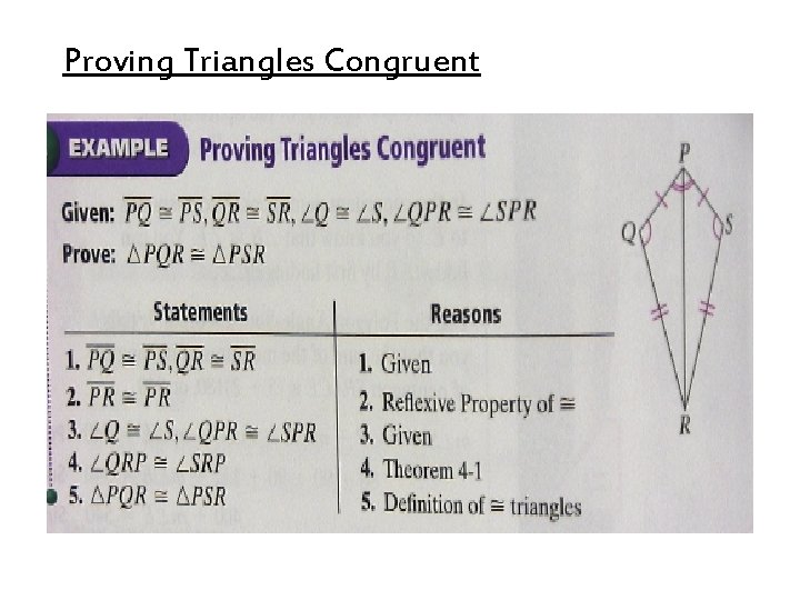 Congruent Triangles Chapter 4 Name Congruent figures have