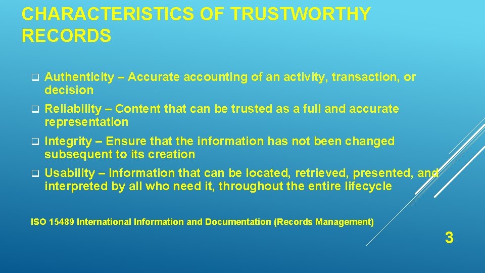 RECORDS MANAGEMENT TO ELECTRONIC RECORDS MANAGEMENT Turn and
