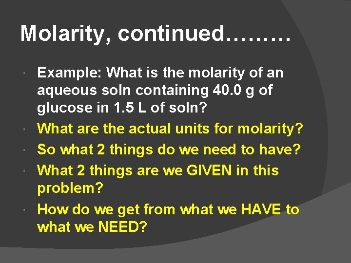 Solution Concentration Section 15 2 Objectives Review You