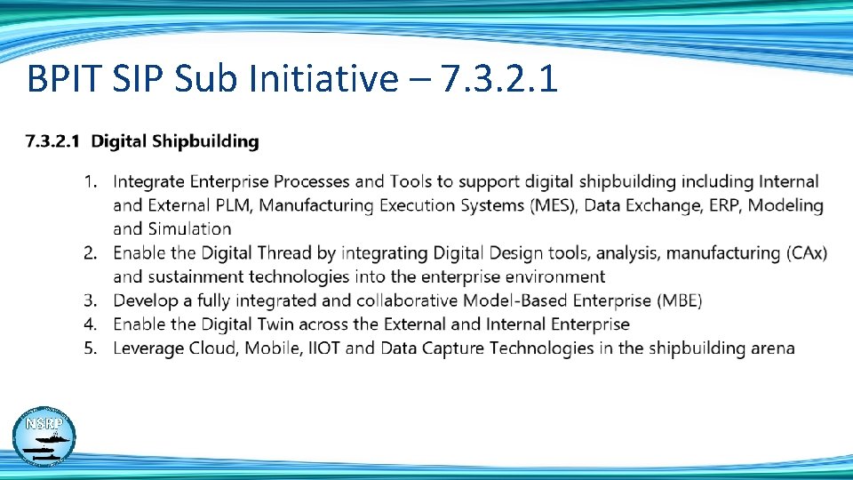 NSRP National Shipbuilding Research Program Business Technologies May