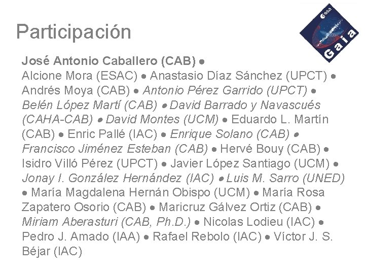 Grupo de Trabajo Estrellas de baja masa enanas