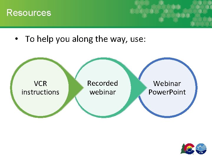 Verification Collection Report VCR Webinar Reporting Overview and