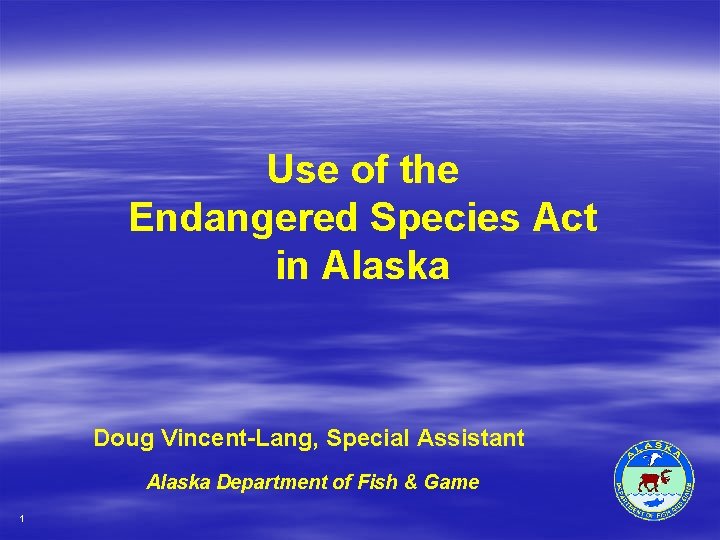 Use of the Endangered Species Act in Alaska