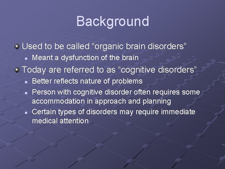 Understanding Cognitive Disorders Developed by DATA of Rhode