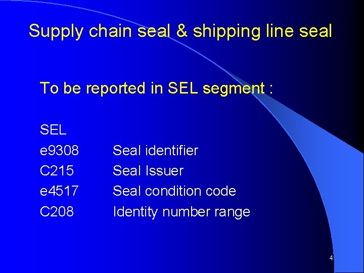 Equipment tag ESeal in CONXXX messages A proposal