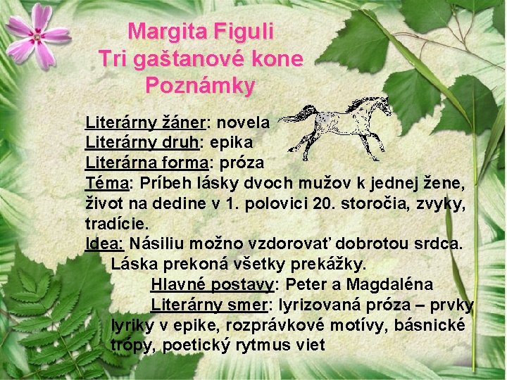 Margita Figuli Tri gatanov kone Margita Figuli prozaika
