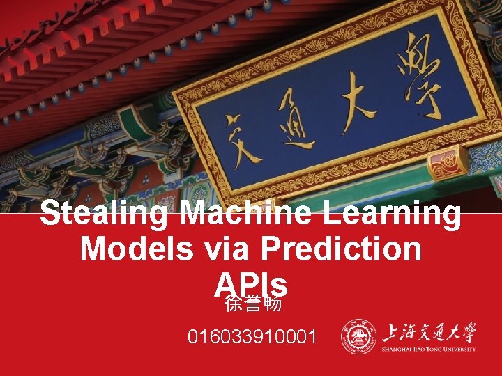 Stealing Machine Learning Models via Prediction APIs 016033910001