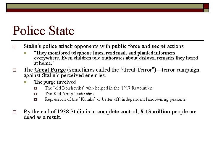 Totalitarianism Chapter 14 Section 2 Introduction o Summary