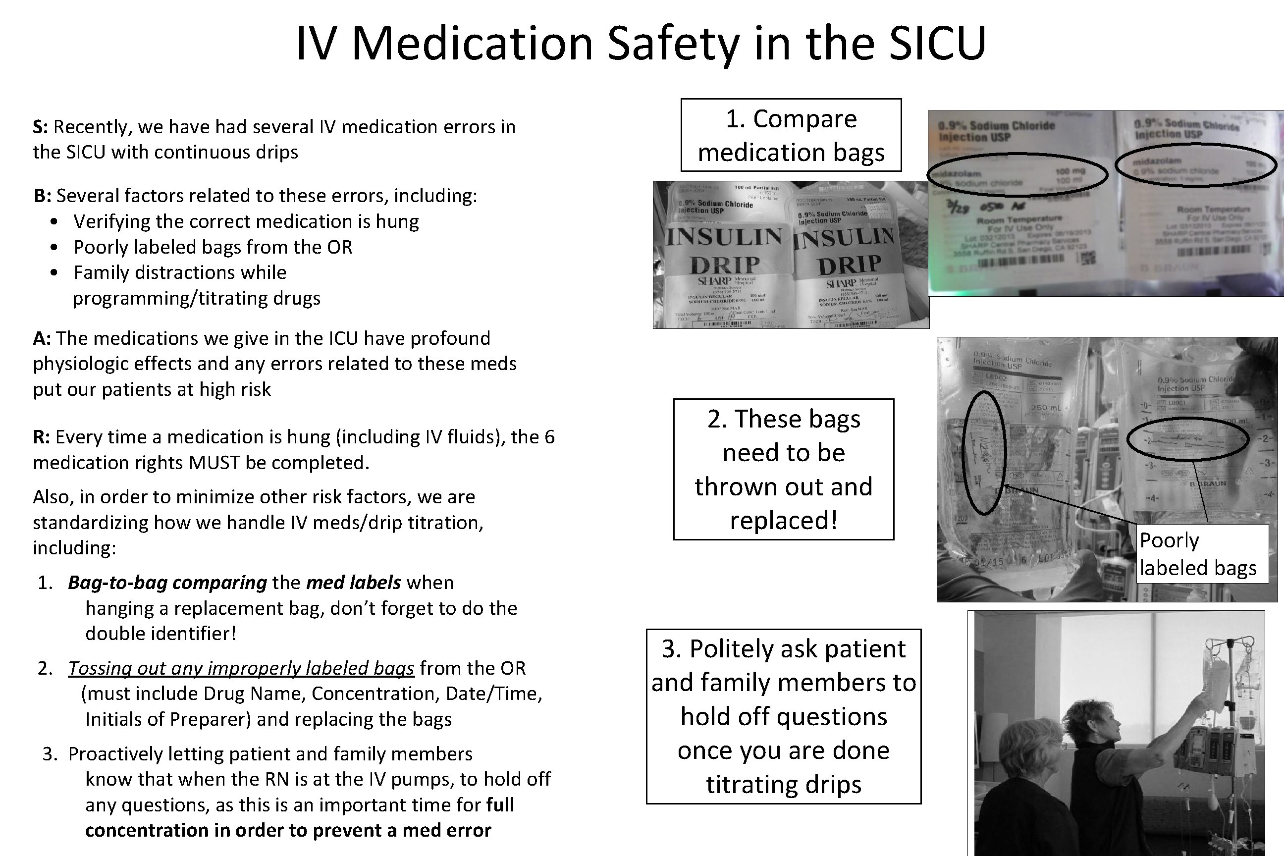 IV Medication Safety in the SICU S Recently