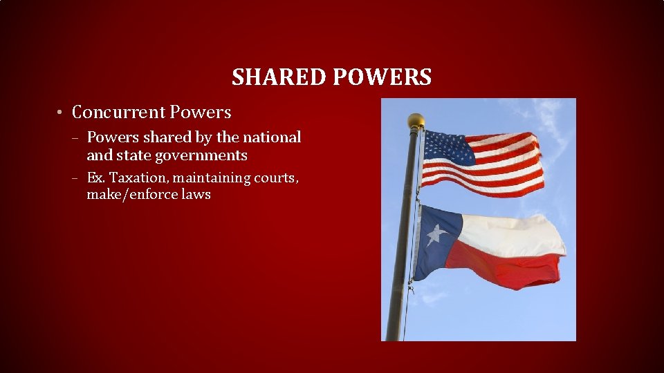 FEDERALISM Essential Question Why and how is power
