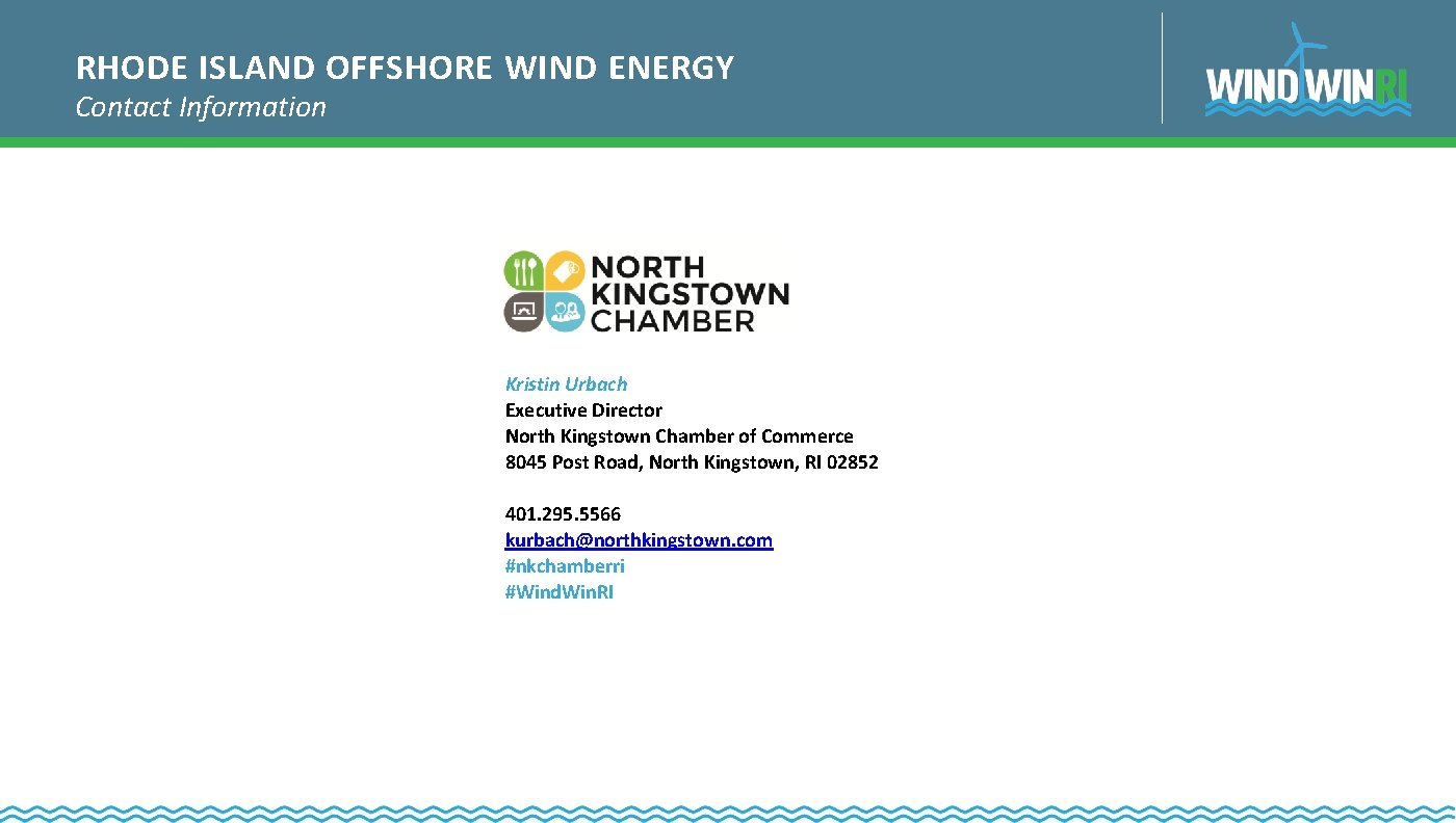 RHODE ISLAND OFFSHORE WIND ENERGY Implementing a Career