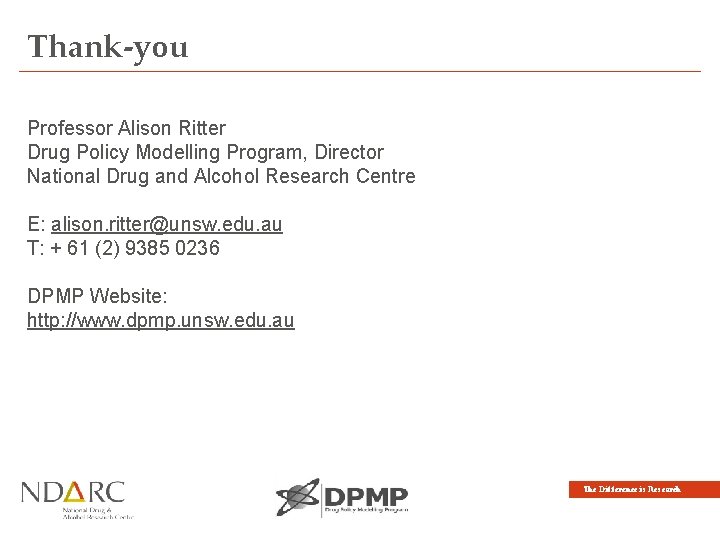 The Difference is Research A methodology for estimating