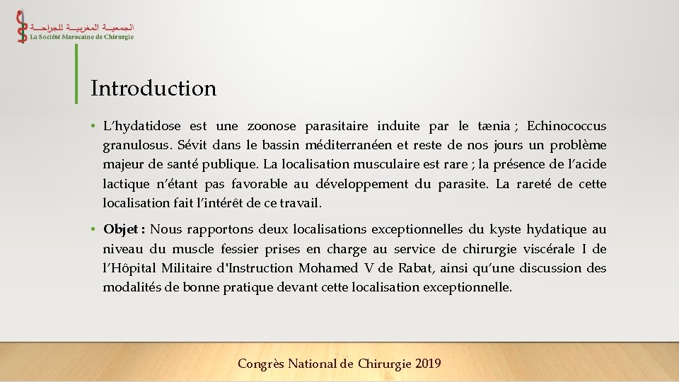Le kyste hydatique fessier une localisation exceptionnelle propos