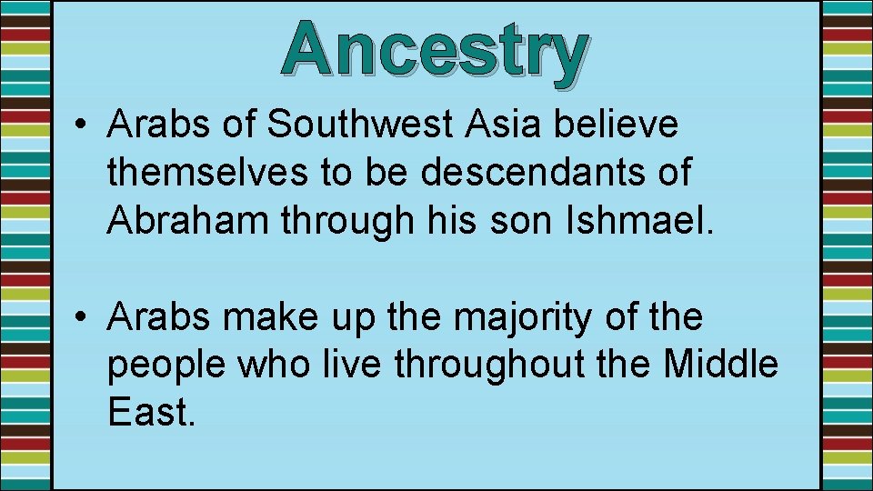 Southwest Asias Ethnic Groups Arabs Kurds Persians Standards