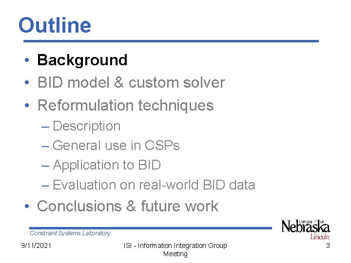 Reformulating Constraint Satisfaction Problems with Application to ...
