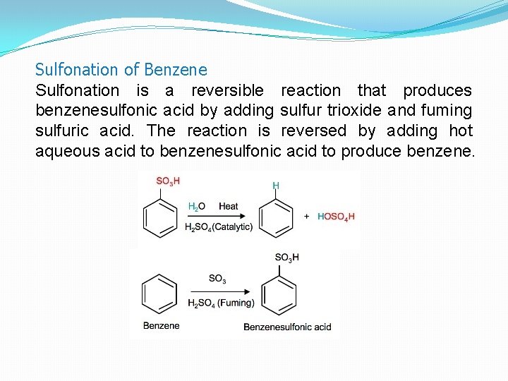 Nitration and Sulfonation of Benzene Nitration and sulfonation