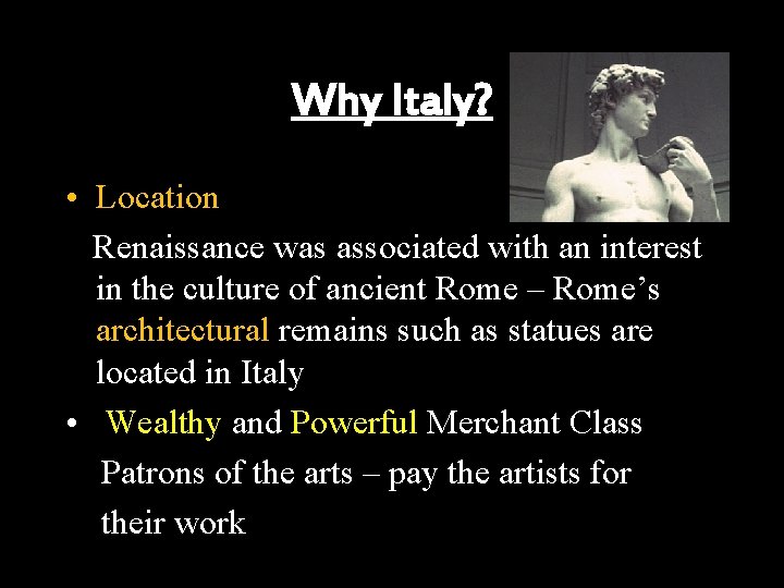 The Renaissance Renaissance in Italy Renaissance a Rebirth