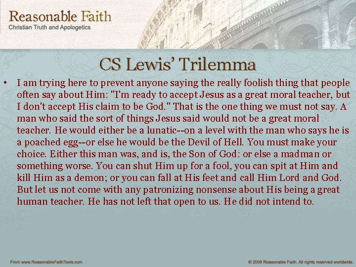 Who was Jesus Jesus Self Identity NT Reliability