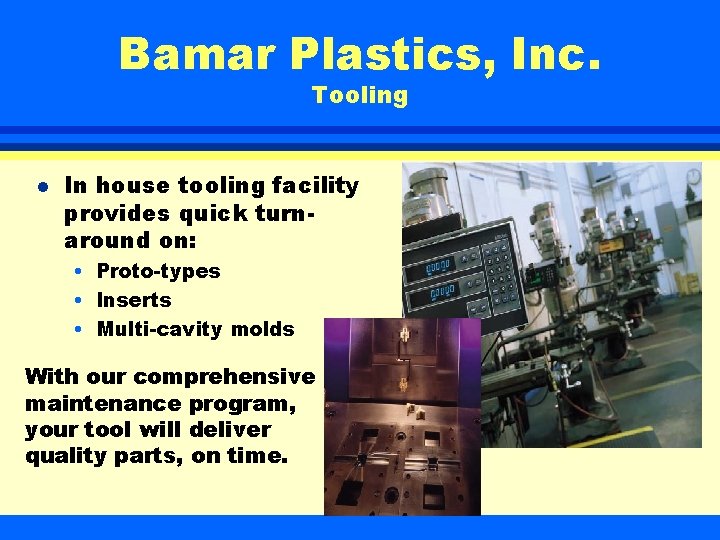 Welcome to Bamar Plastics Inc First in Class