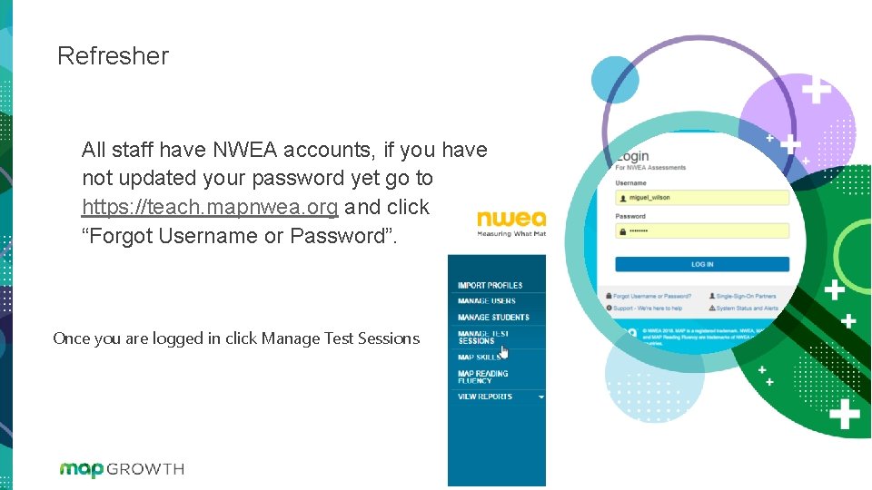 MAP Growth Refresher All staff have NWEA accounts