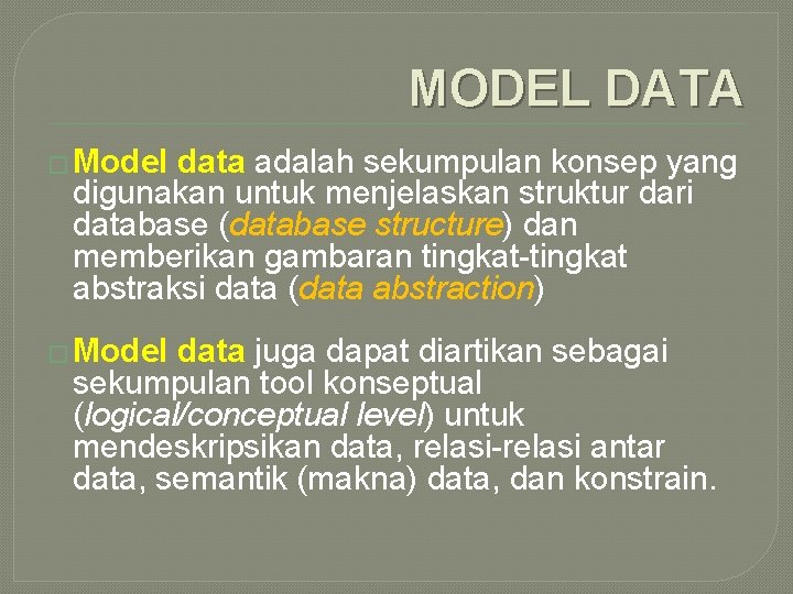 Pengenalan Model Relational Yufis Azhar Teknik Informatika UMM