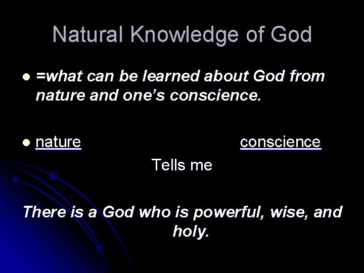 Lesson 2 God Tells Us About Himself Confirmation