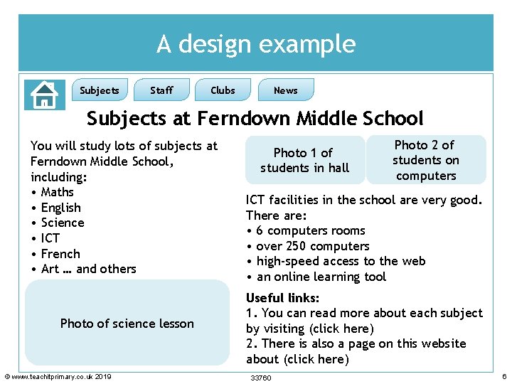 Design your own website contents Task one what