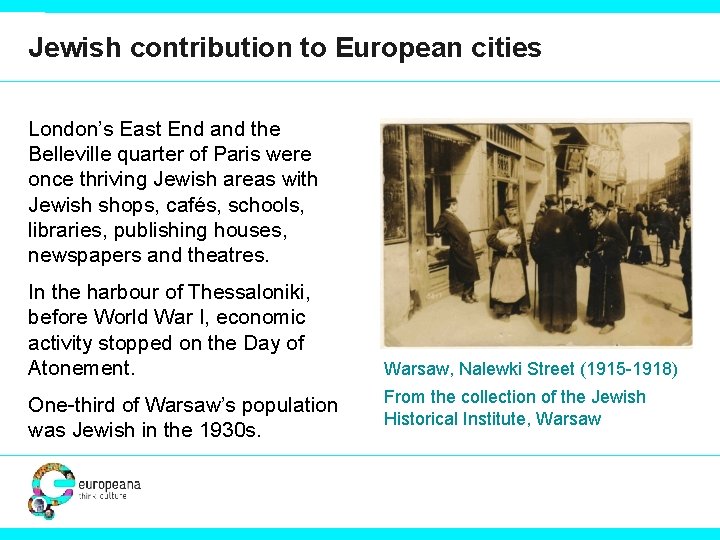 Jewish contribution to Europes cultural heritage www judaicaeuropeana