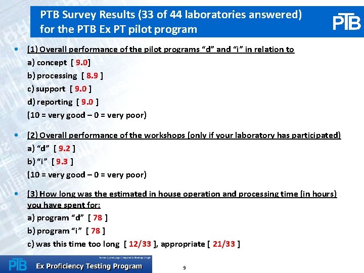 Ex TAG WG 10 PTB Ex Proficiency Testing