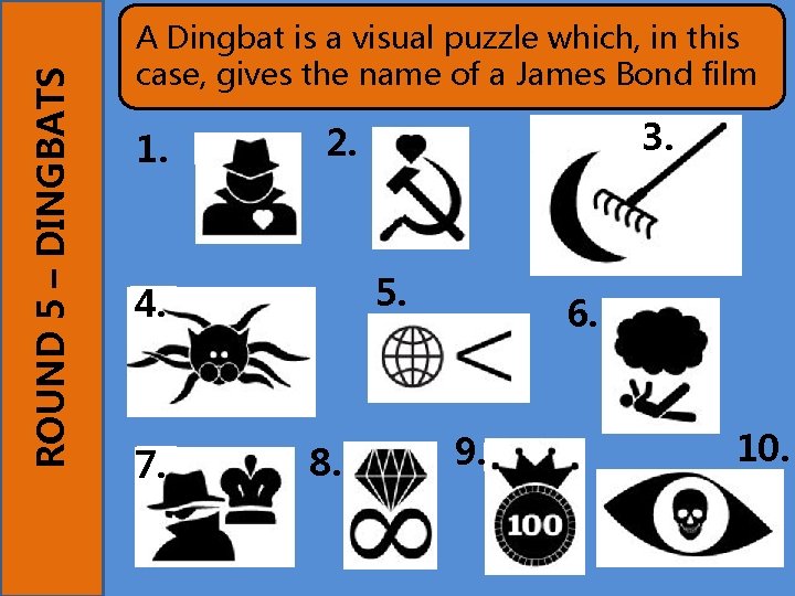 BOREDOM QUIZ WEEK 4 ROUND 1 PICTURE ROUND