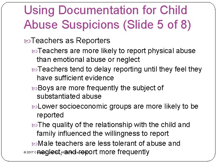 Chapter 13 Using Documentation for Child Abuse Suspicions