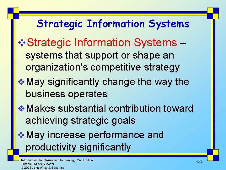Introduction to Information Technology 2 nd Edition Turban