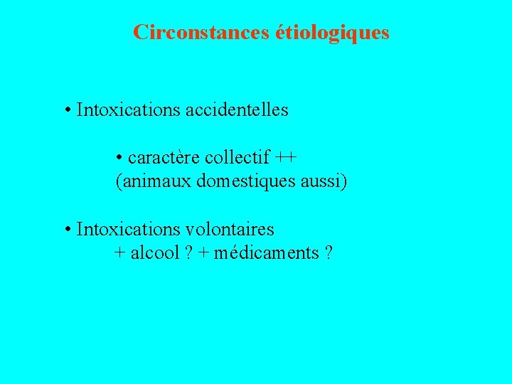 Intoxication aigu au monoxyde de carbone CO Urgence